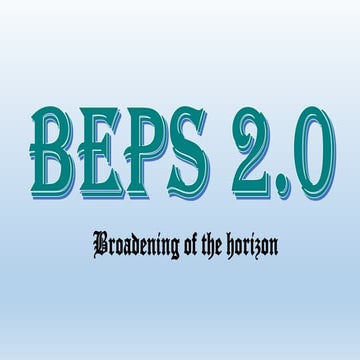 BEPS 2.0 | PDF