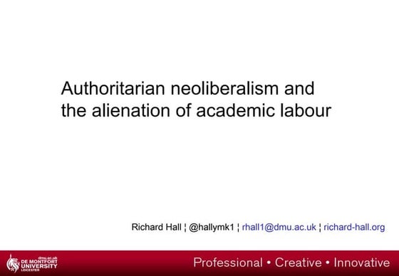 the University and alienated knowledge production | PPT