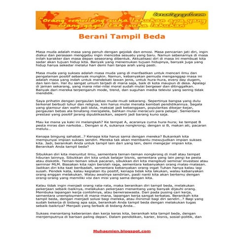 Berani tampil beda | PDF