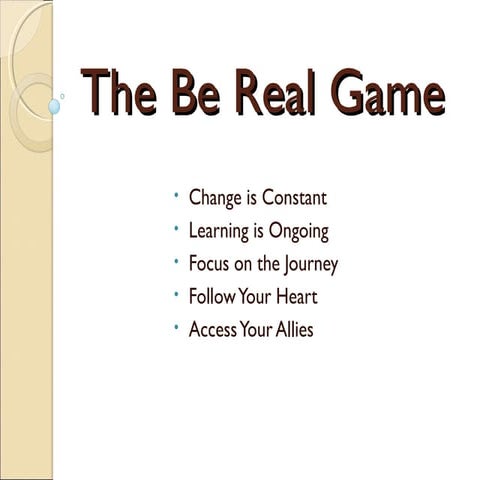 Be Real Game 3 Lesson | PPT