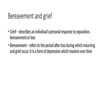bereavement and grief.pptx by makerere students | PPT