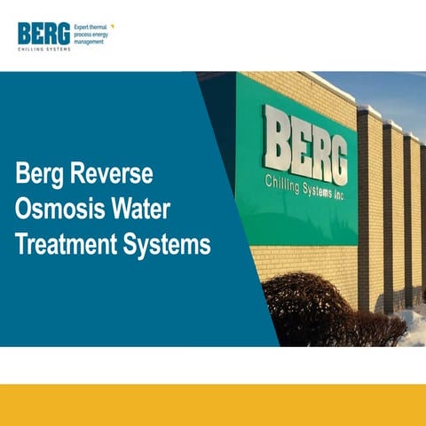 BERGs Reverse Osmosis Water Treatment | PDF
