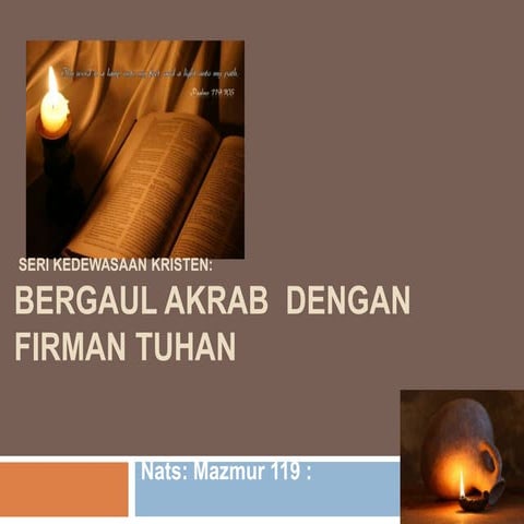 Bergaul dengan firman allah | PPTX