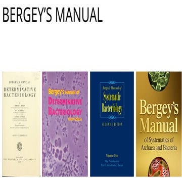 BERGEY’S MANUAL FOR MICROBIAL IDENT.pptx