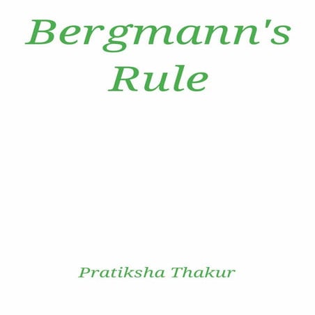Bergmann's Rule | PDF
