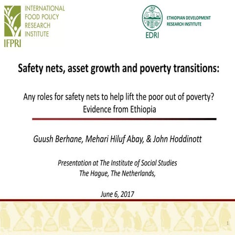 Safety nets, asset growth and poverty transitions: Any roles for safety ...