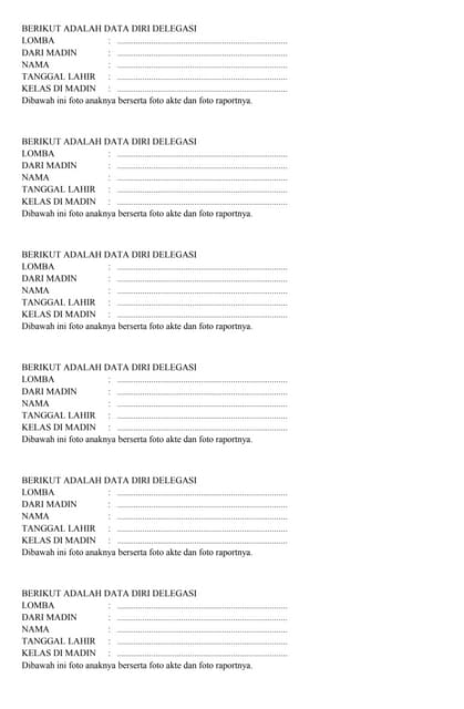 Form e (form laporan bansos lksa) | DOCX