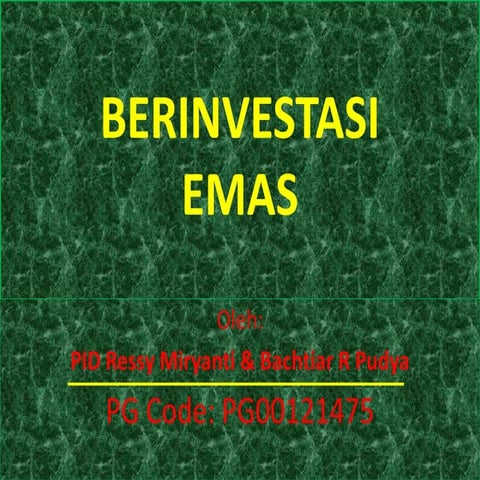 Berinvestasi emas | PDF