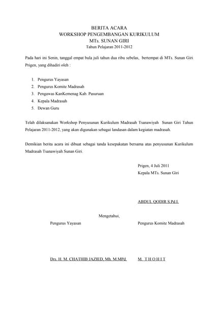 Contoh program kerja yayasan | DOCX