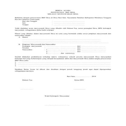 FORM PEMILIHAN KETUA RT