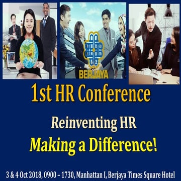 Berjaya 1st hr conference reinventing hr make a difference brochure finalised | PPT
