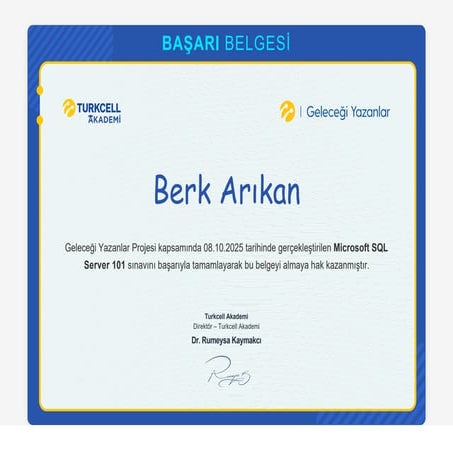 Microsoft SQL Server 101 Turkcell Geleceği Yazanlar.pdf
