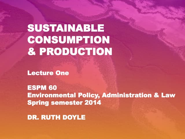 Trends: Effects of Consumption and Production Patterns on Climate Change | PPTX