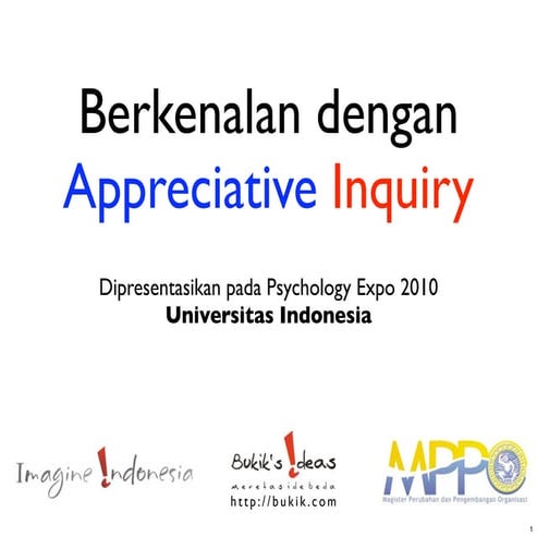 Berkenalan dengan appreciative inquiry | PPT