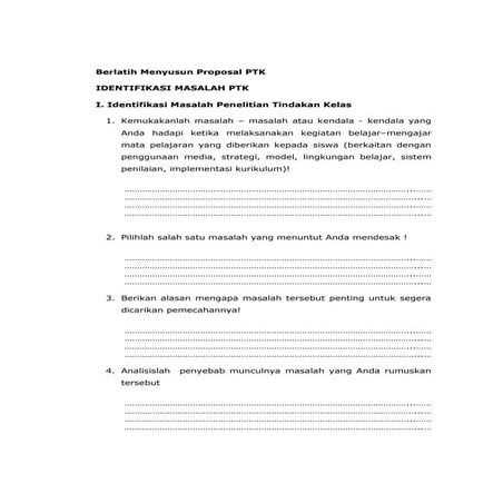 Berlatih menyusun-proposal-ptk | PDF