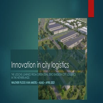 Future city logistics | PDF | Logistics and Transportation Industry ...