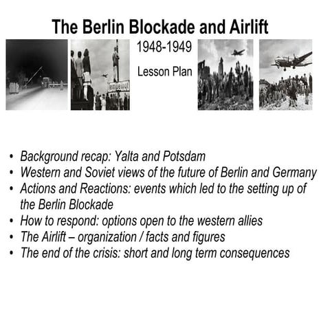 Berlin blockade and airlift for European Section students | ODP | Rail ...