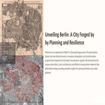 Berlin City Urban Planning Case Study Architecture | PDF