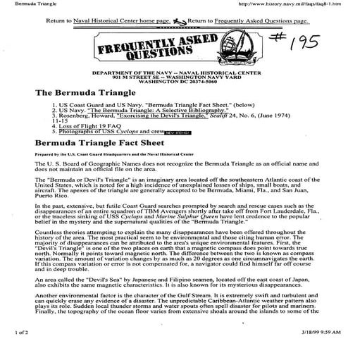 Bermuda triangle packet | PDF