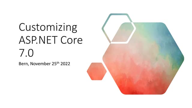 Networking Workshop Customizing Aspnet Core 70 Ppt 2864