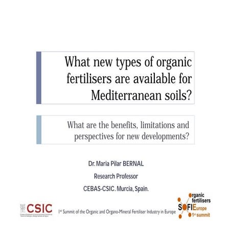 What new types of organic fertiliser are today available for ...