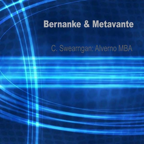 Bernanke & Metavante 011507 Cswearngan | PPT
