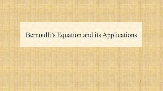 Bernoulli's Principle | PPT