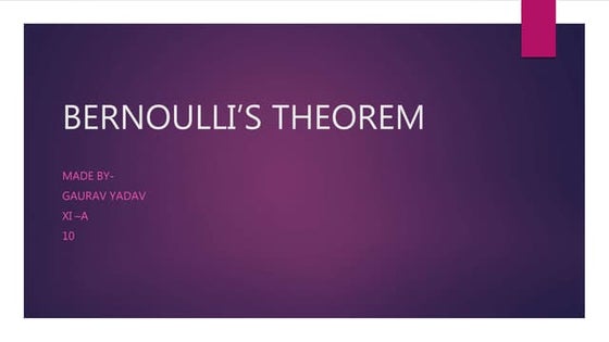 class 11 physics project on bernoulli's principle | PDF