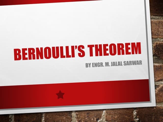 Bernoulli's Theorem, Limitations & its Practical Application | PDF Bernoulli's Theorem, Limitations & its Practical Application | PDF