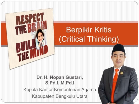 MATERI BERPIKIR KRITIS DALAM KEPERAWATAN | PPTX