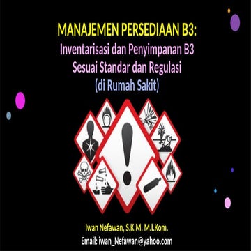 Pengelolaan Bahan Berbahaya & Beracun (B3) | PPTX