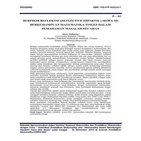 Berpikir reflektif | PDF