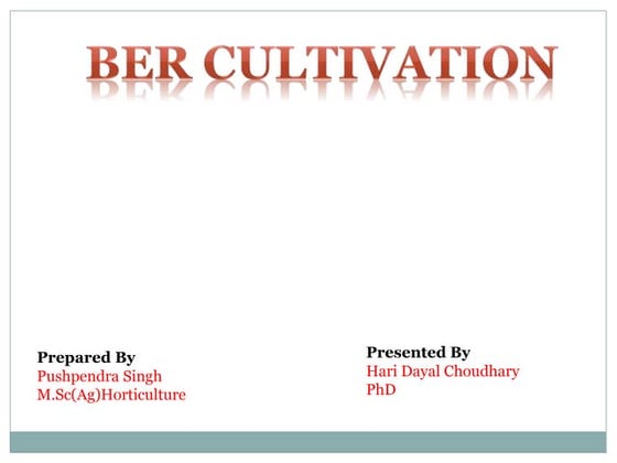 Planting system of fruit crops | PPT