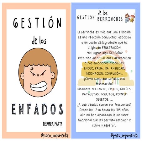 BERRINCHES TARJETAS PLANTILLAS PARA MANEJO DEL ENOJO EN NIÑOS | PDF
