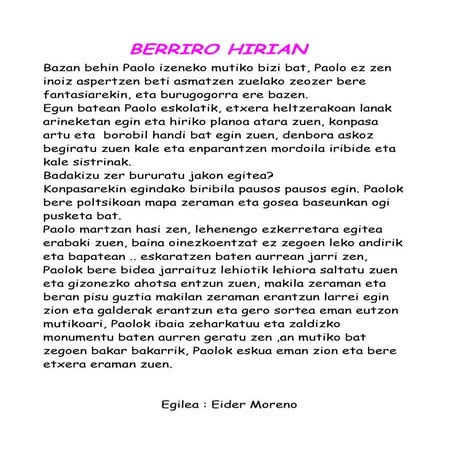Berriro hirian | ODT