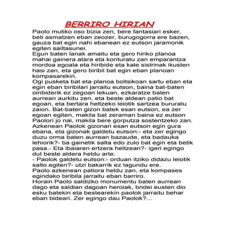 Berriro hirian | ODT