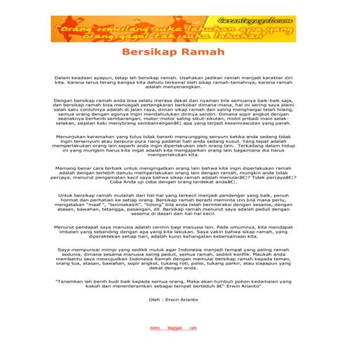 Bersikap ramah | PDF