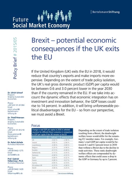 Presentation on Brexit | PPTX | Currencies | Economy