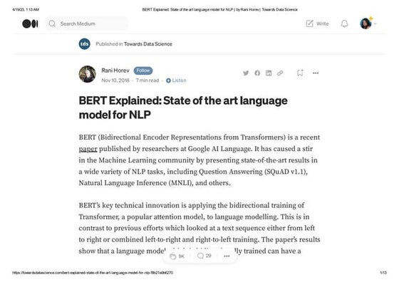 BERT introduction | PPTX | Web Design and HTML | Internet