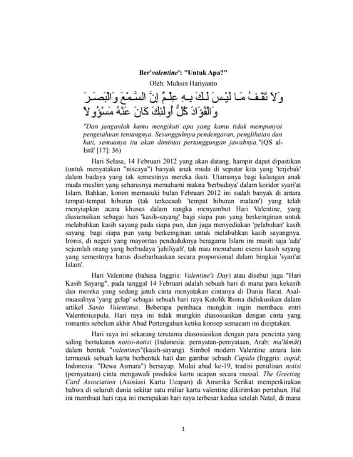 Bervalentine untuk apa ... | PDF