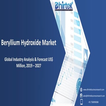 Beryllium hydroxide market | PPT