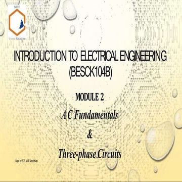 Introduction to Electrical Engineering notes | PPT