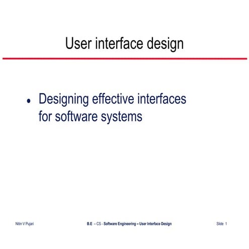 User Interface Design | PDF