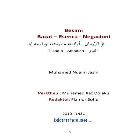 Besimi - Bazat, Esenca, Negacioni | PDF