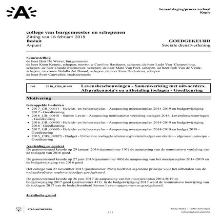 Al Umma krijgt 12.000 euro van stad Antwerpen | PDF