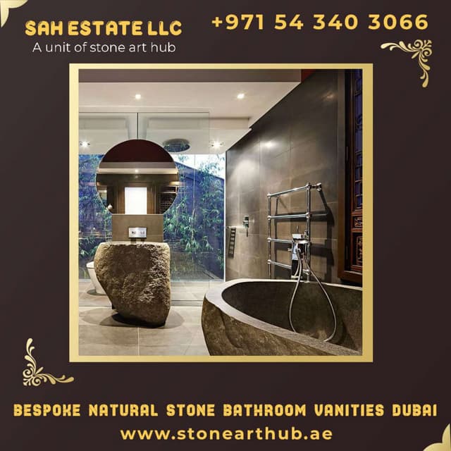 Bespoke Natural Stone Bathroom Vanities Dubai - ☎ +971 54 340 3066 | PDF