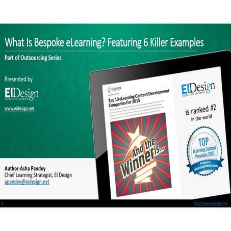 What Is Bespoke eLearning? Featuring 6 Killer Examples - EI Design | PPTX