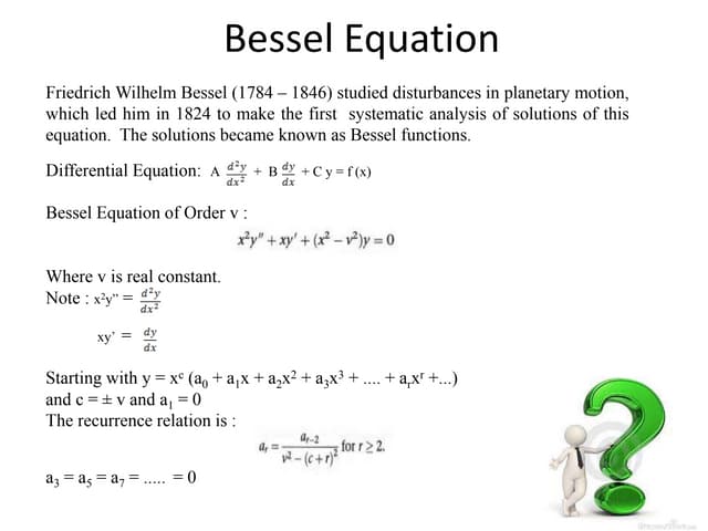 Bessel equation | PPTX Bessel equation | PPTX