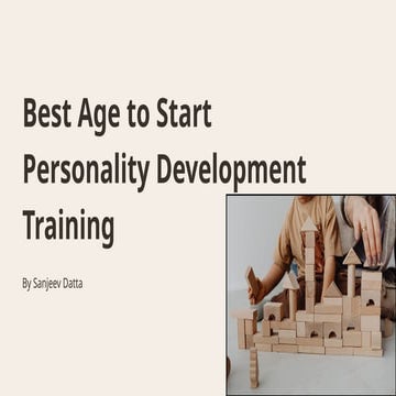 Best Age to Start Personality Development Training | PPTX