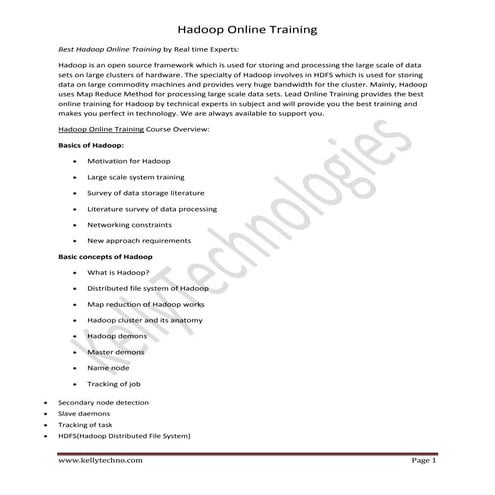 Best hadoop-online-training | PDF